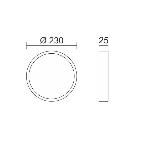 ΠΛΑΦΟΝΙΕΡΑ ΟΡΟΦΗΣ LED CCT 24W 3000K | 4000K | 6000K - VGS Electro
